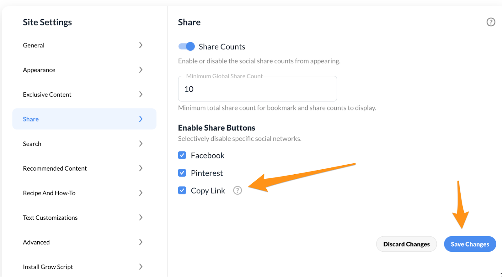Grow's Copy Link – Grow