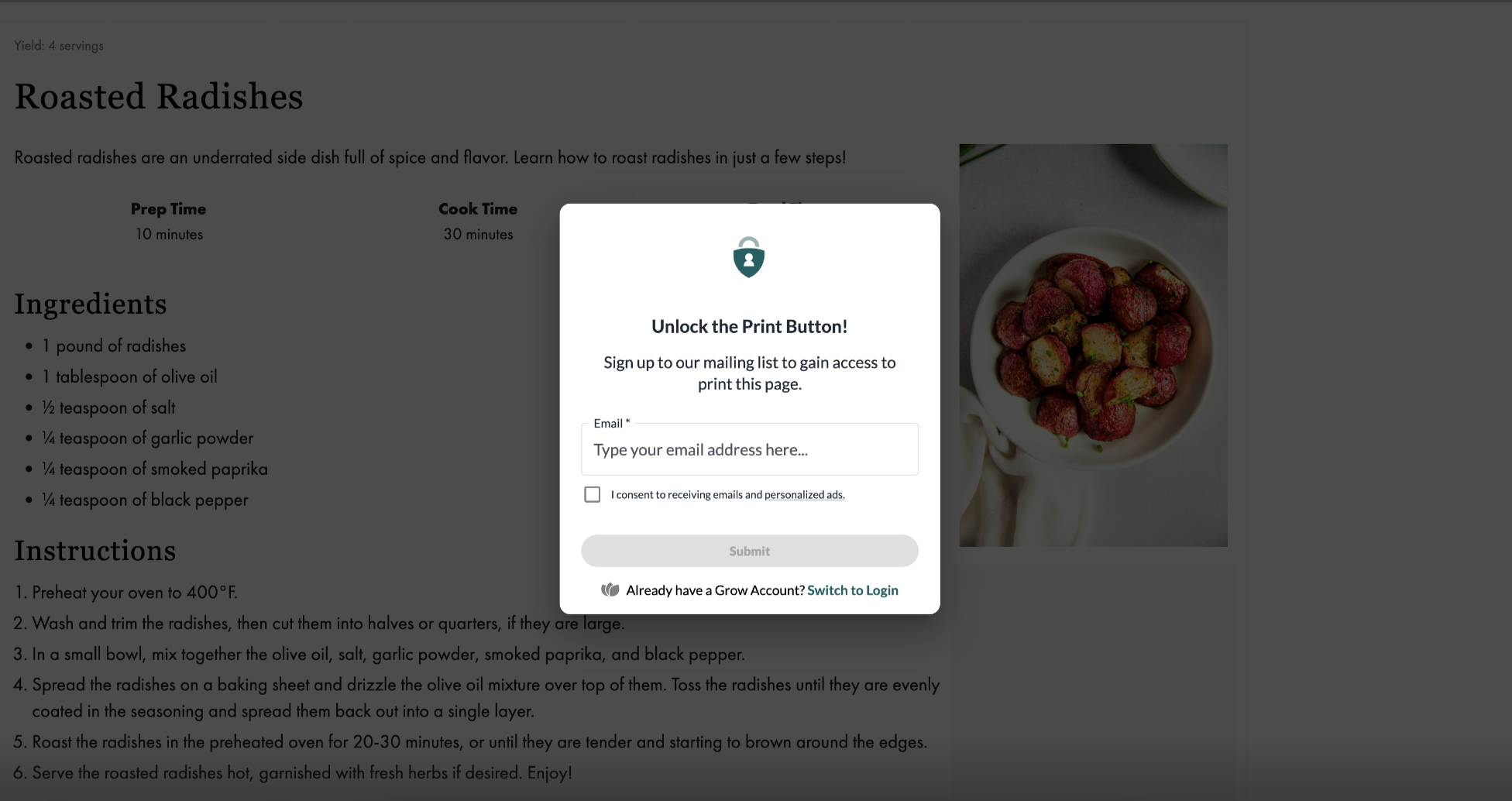 Print Pass – Grow