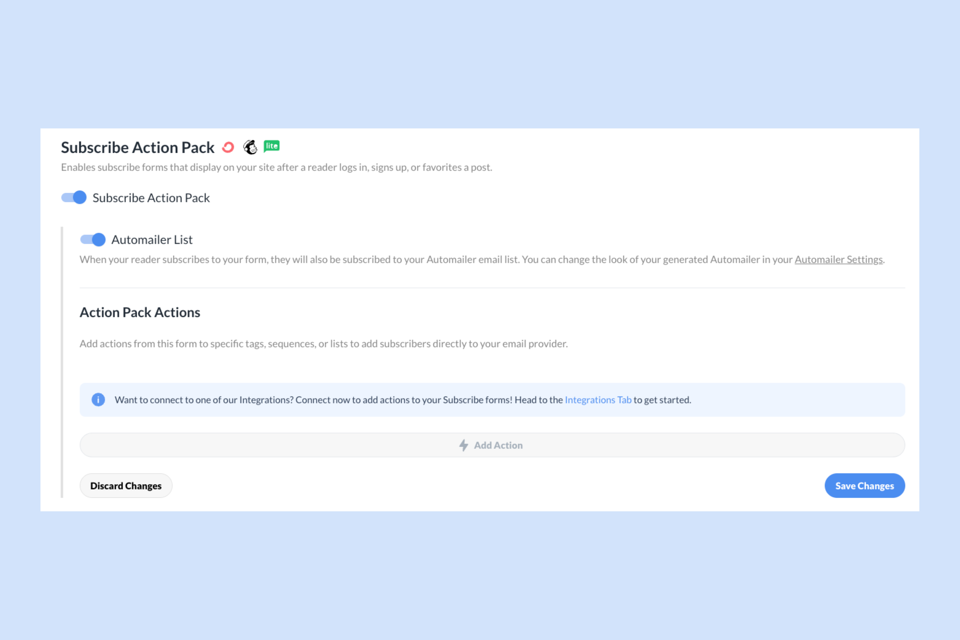 Subscribe Action Pack – Grow