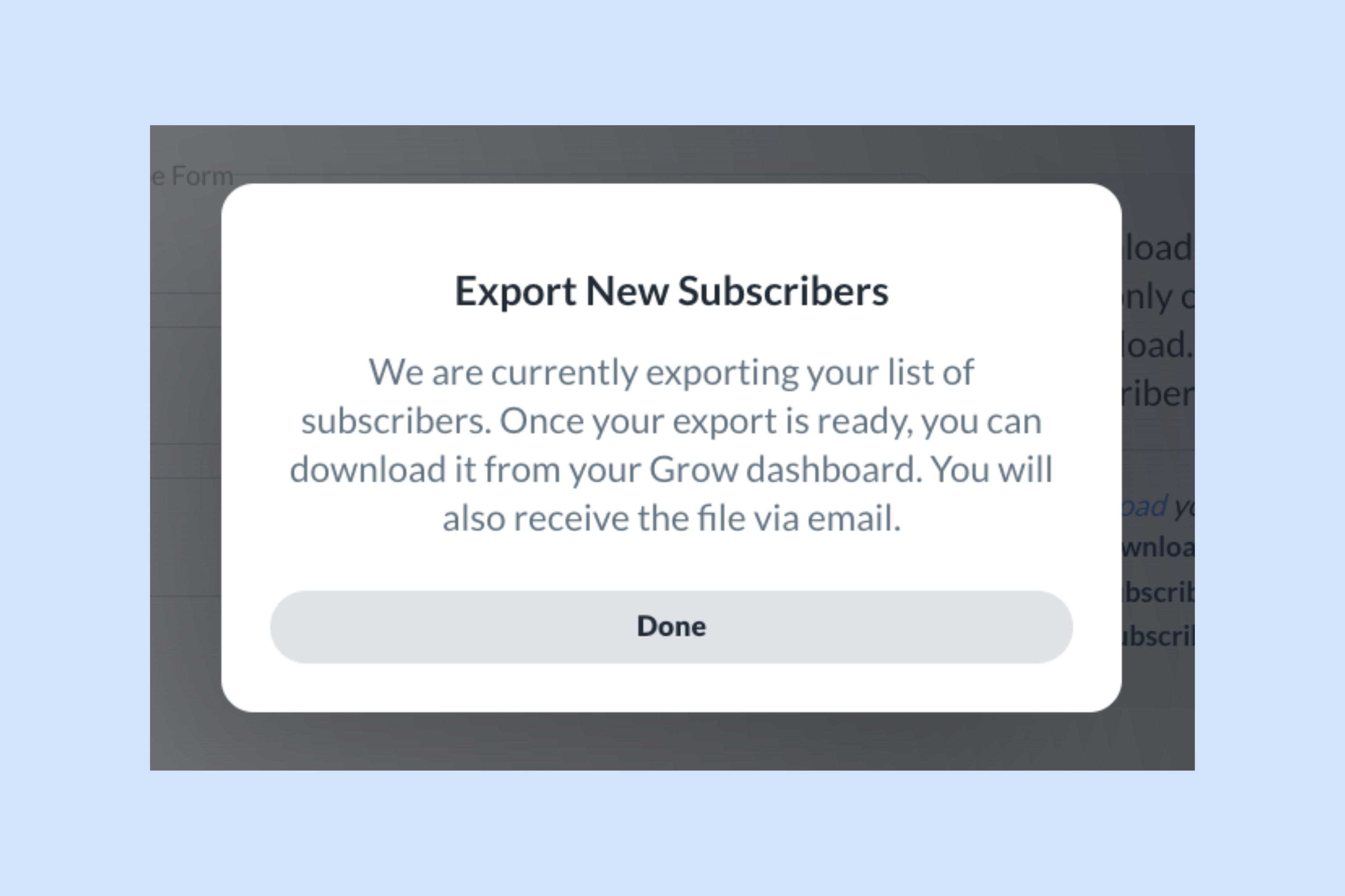 Downloading Your Subscriber CSV File – Grow