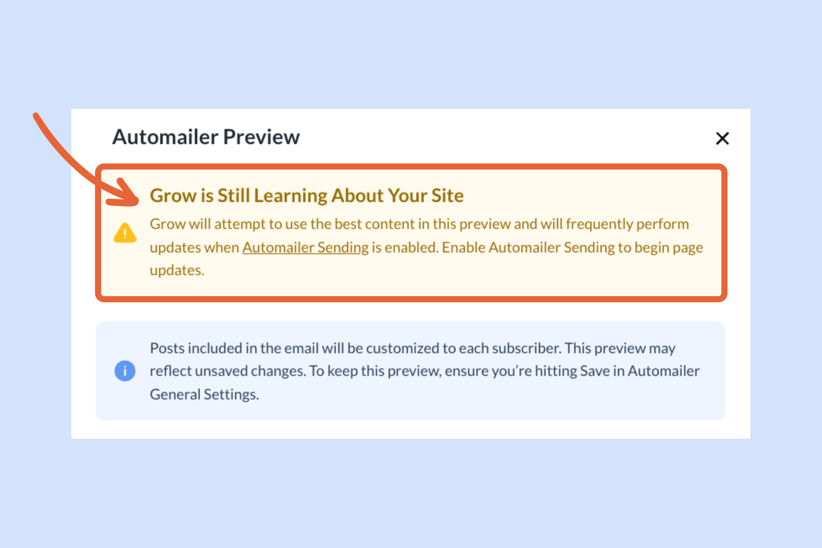 Automailer Settings – Grow