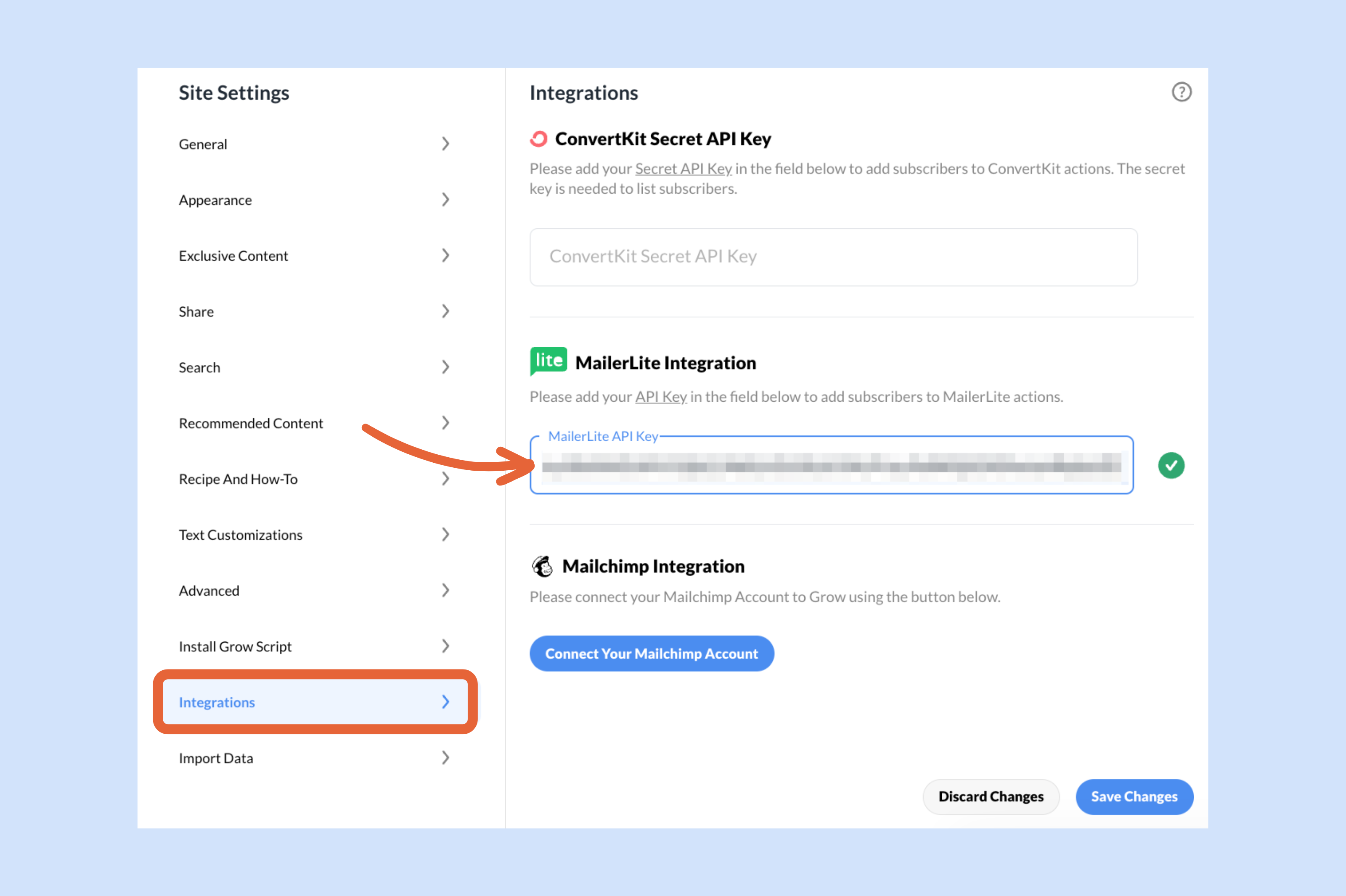 MailerLite Integration Basics – Grow