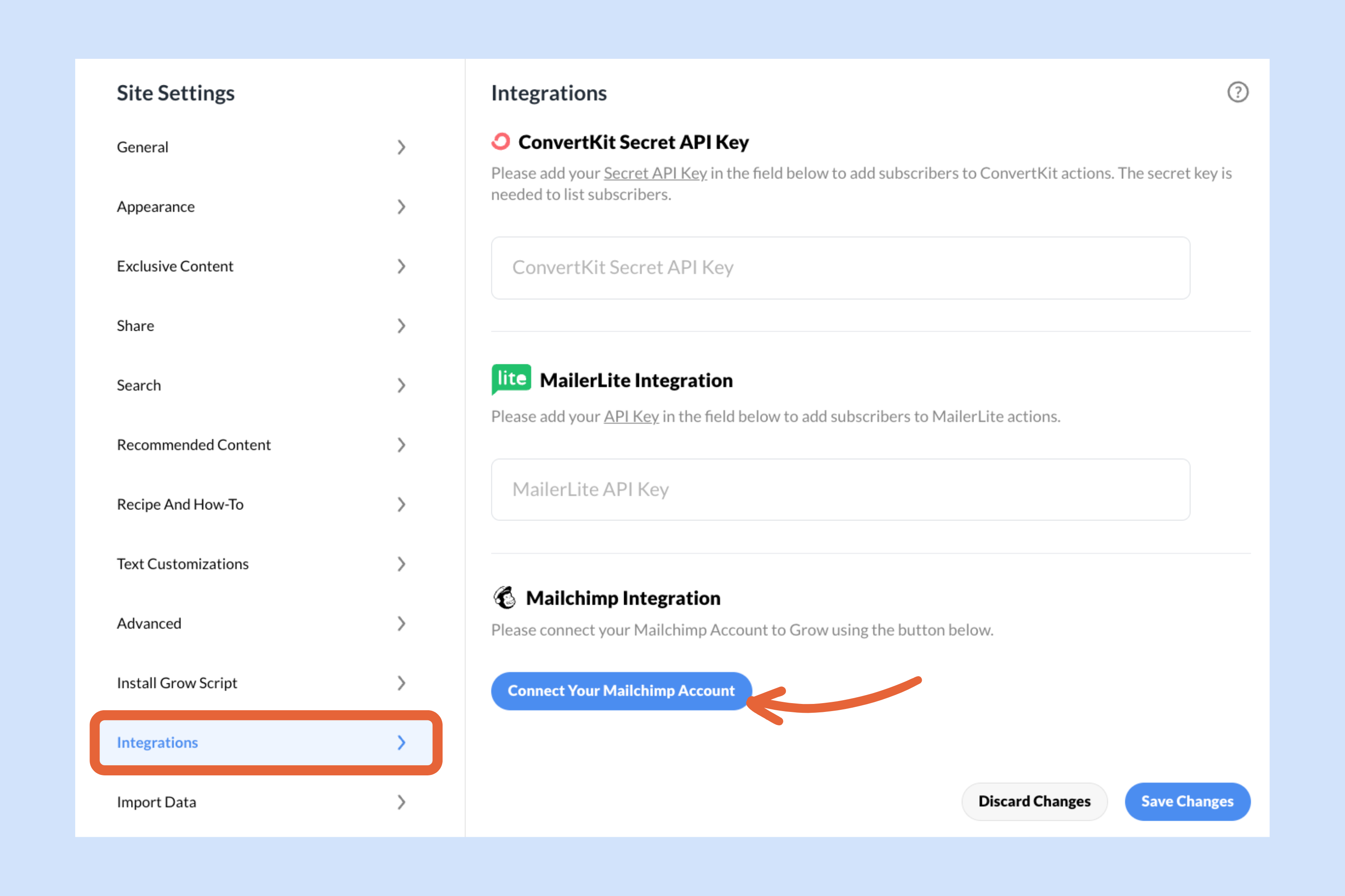 Mailchimp Integration Basics – Grow