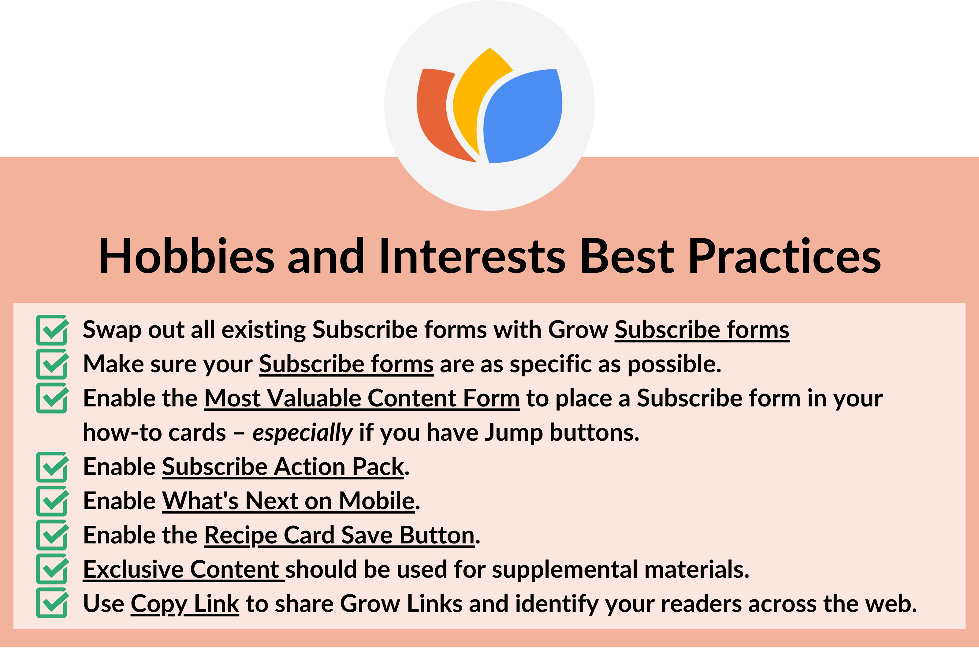 Best Practices for Hobbies & Interests Sites – Grow