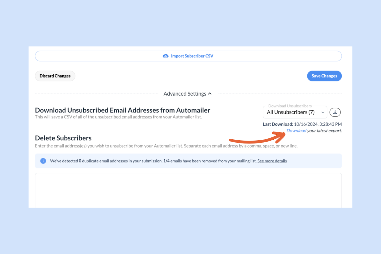 How to Remove Subscribers from Automailer – Grow